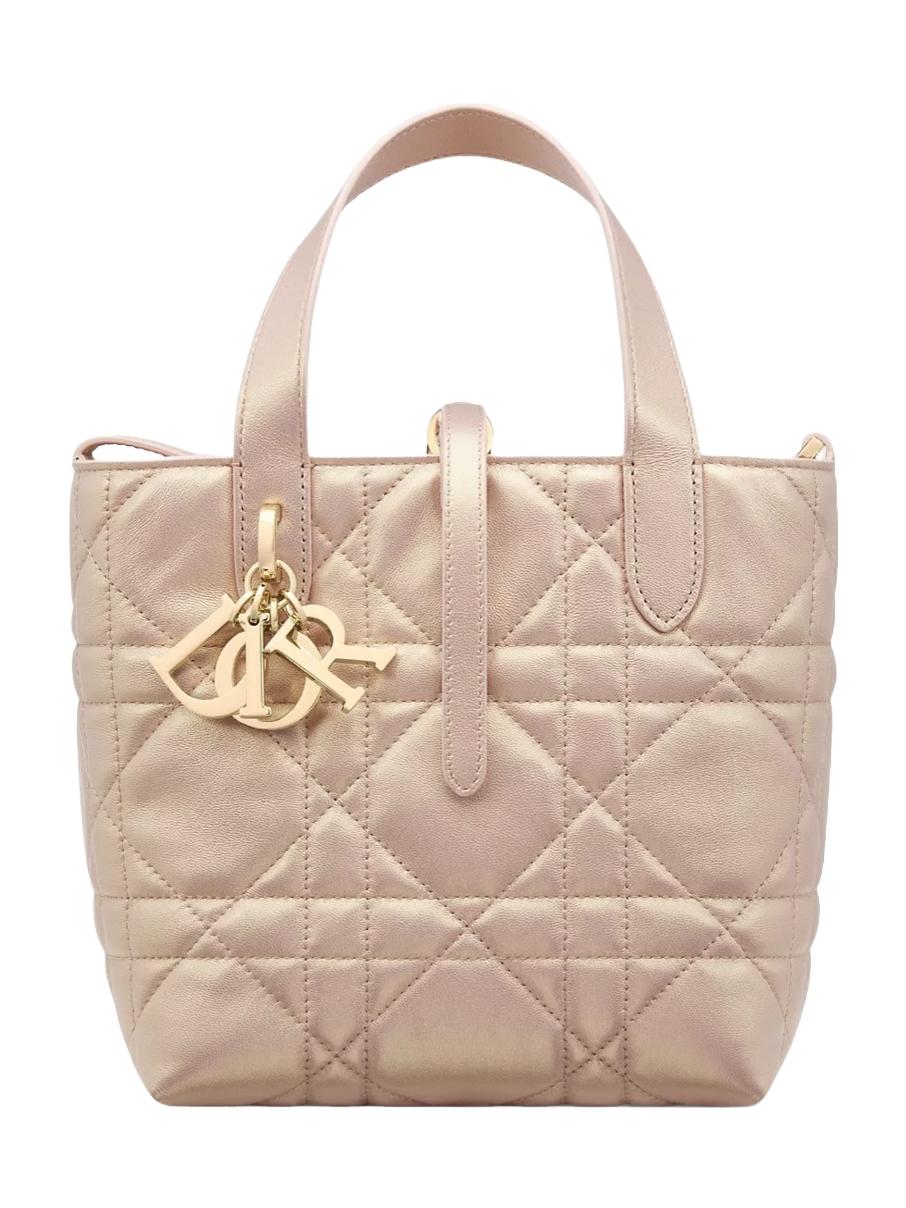 DIOR 2017 Mini Lambskin Cannage Studded Lady Dior Satchel
